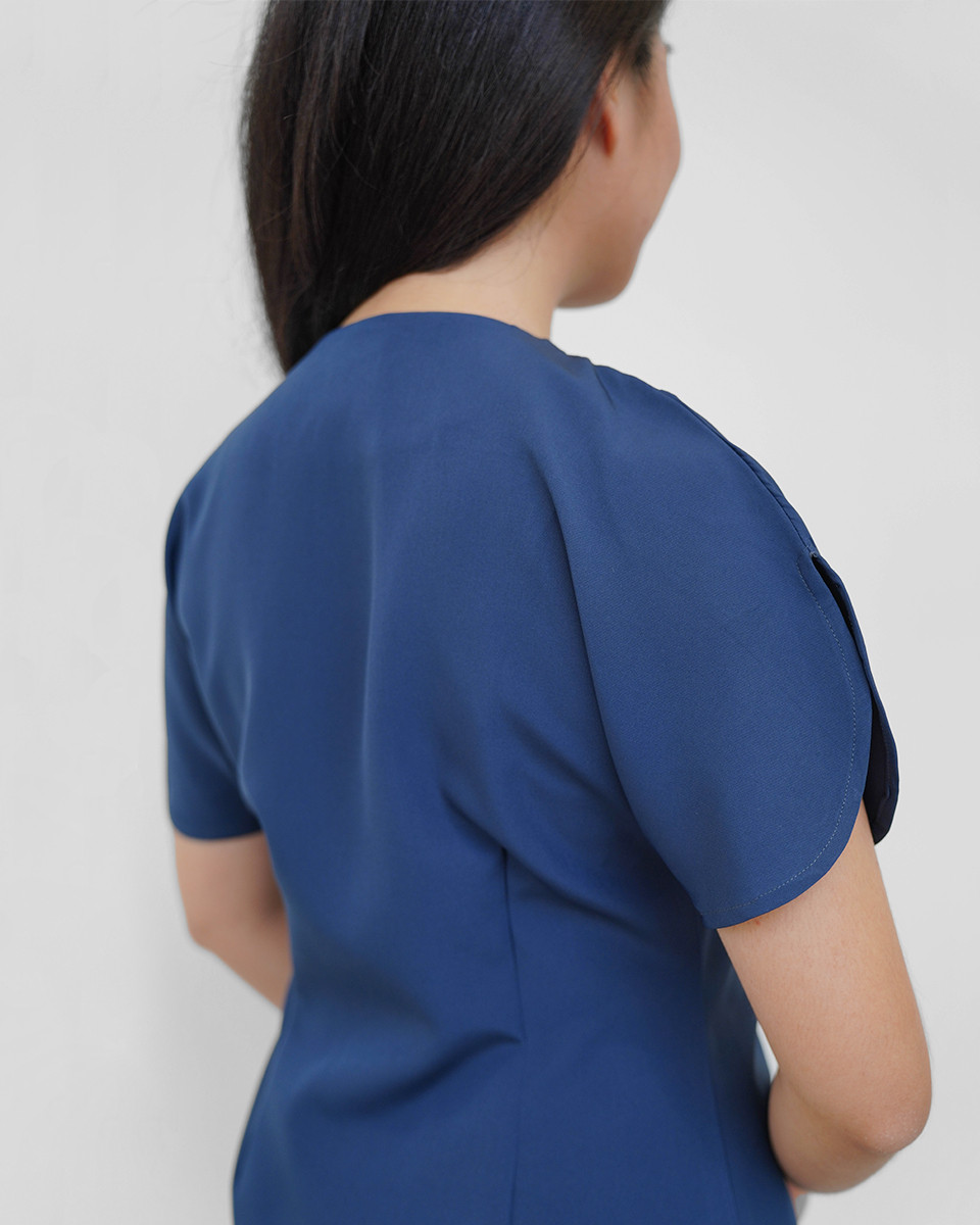Alaia Top Oxford Blue Short